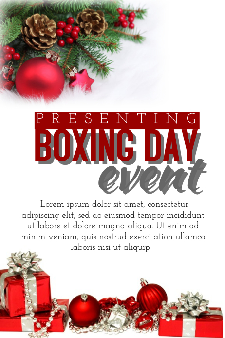Boxing Day event Template | PosterMyWall
