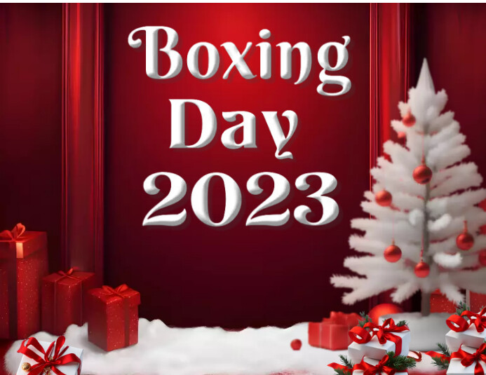Boxing day red Christmas design Template | PosterMyWall