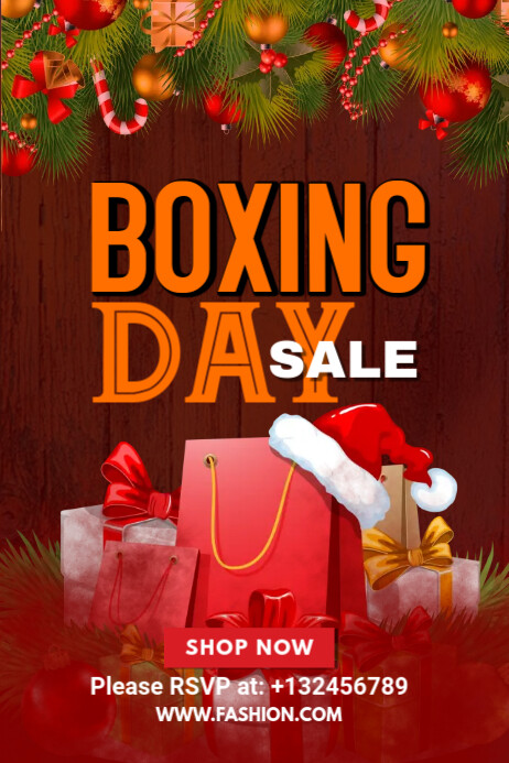 Boxing Day Retail Banner Design Template | PosterMyWall