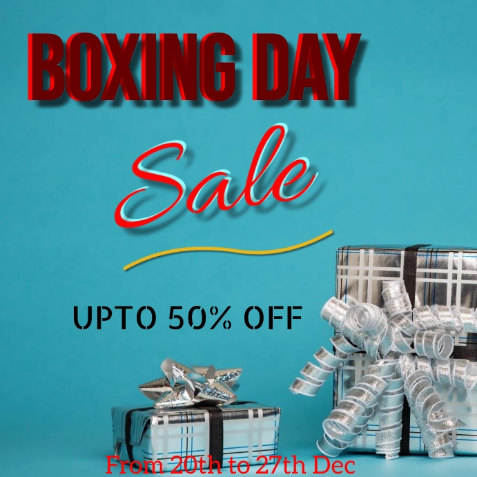 BOXING DAY Retail Template | PosterMyWall