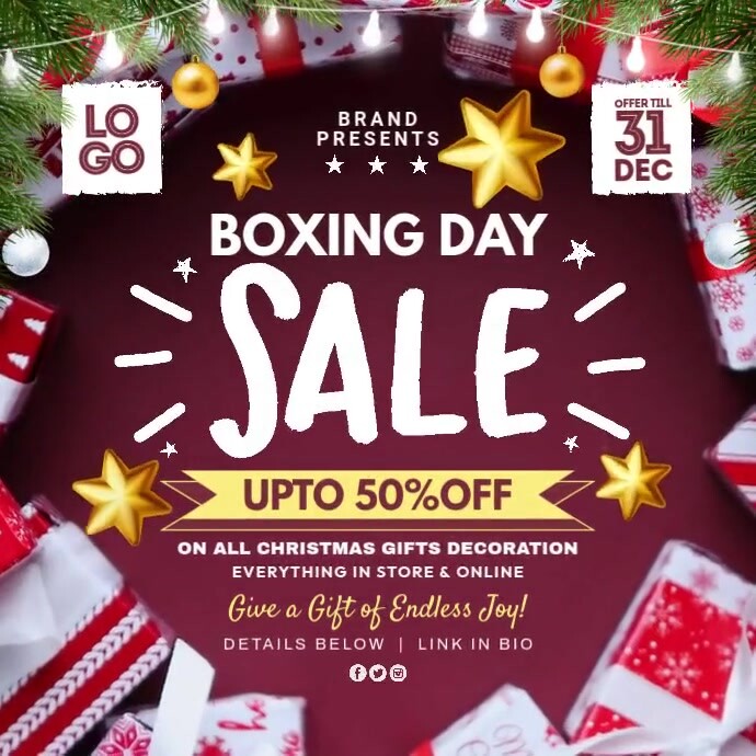 Plantilla de Boxing Day Sale Ad Post Template | PosterMyWall