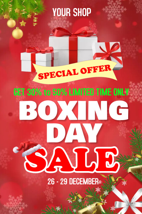 Boxing Day Sale Template | PosterMyWall
