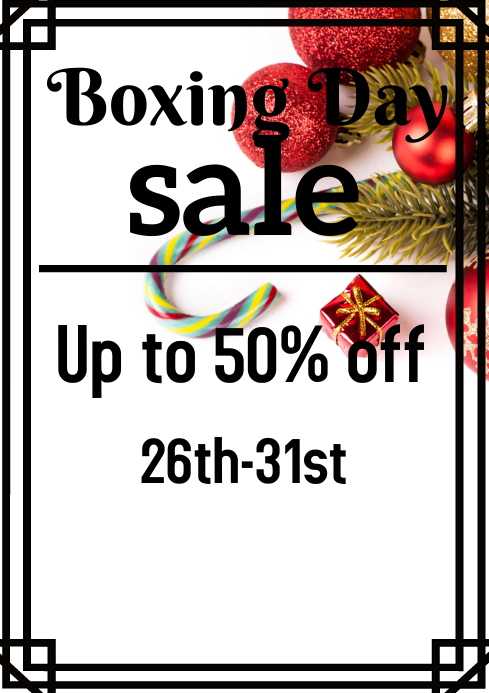 Boxing Day sale Template | PosterMyWall