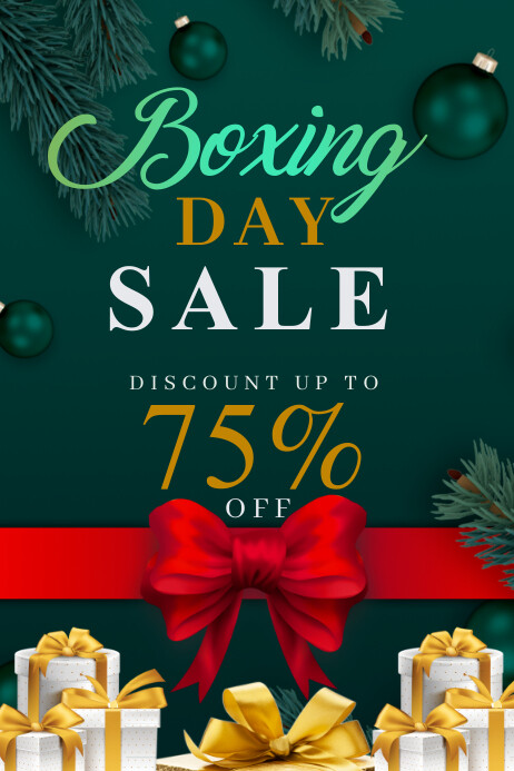 Boxing day sale discount flyer Template | PosterMyWall