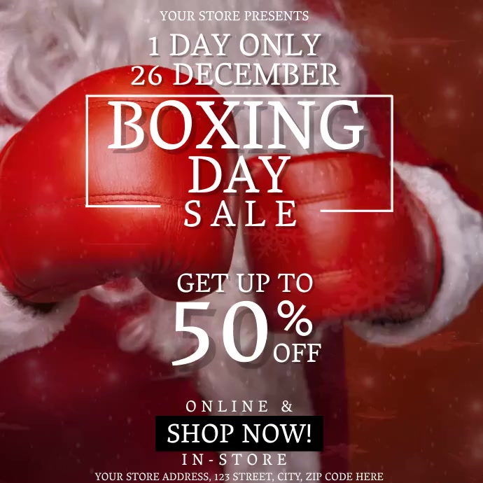 Boxing Day Sale Event Flyer Template | PosterMyWall