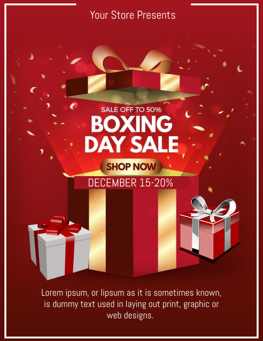 BOXING DAY SALE FLYER Template | PosterMyWall