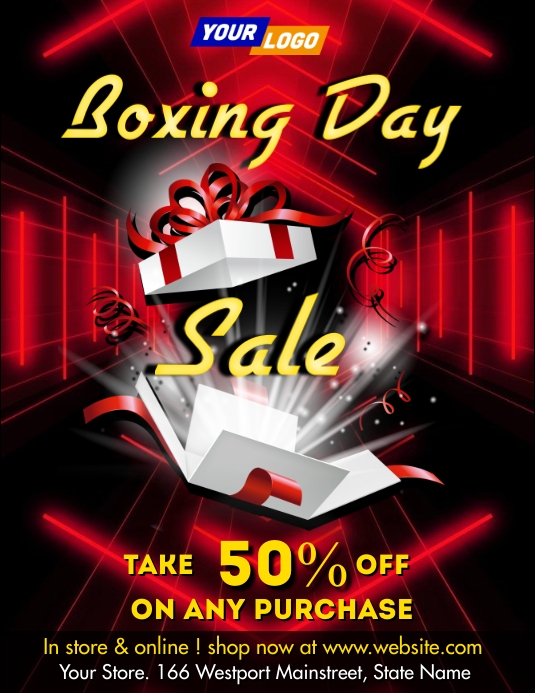 Boxing day sale flyer design Templat | PosterMyWall