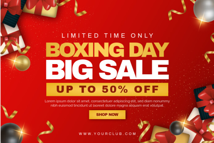 Boxing Day Sale Flyer Template | PosterMyWall