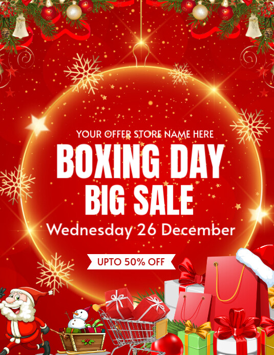 Boxing Day Sale flyer Template | PosterMyWall
