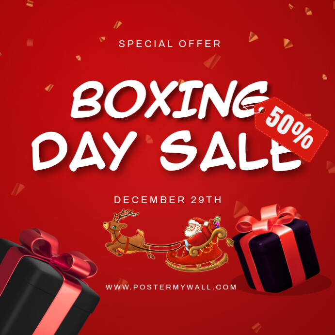 Boxing Day Sale Instagram Post Template | PosterMyWall