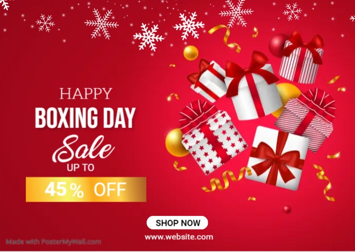 Boxing Day sale off Large Rectangle Template | PosterMyWall