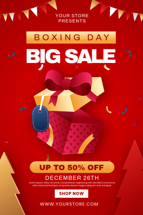 Boxing Day Sale Poster Template | PosterMyWall