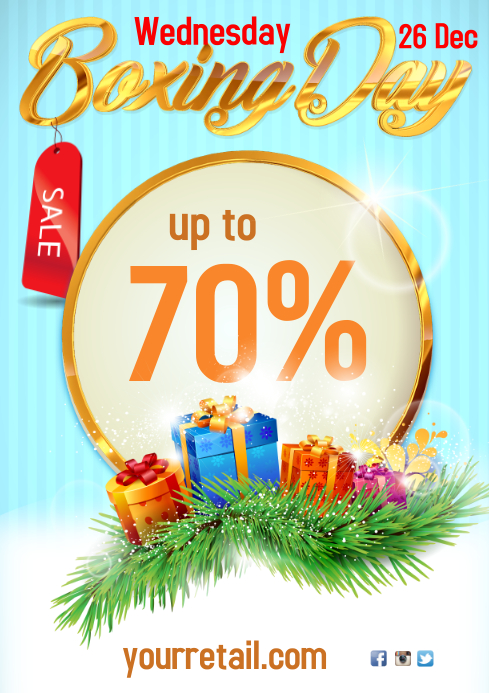 Boxing Day Sale Poster Template | PosterMyWall