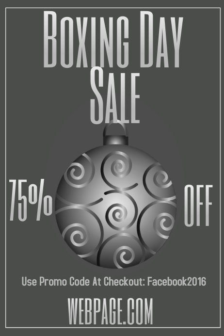 Boxing Day Sale Template | PosterMyWall