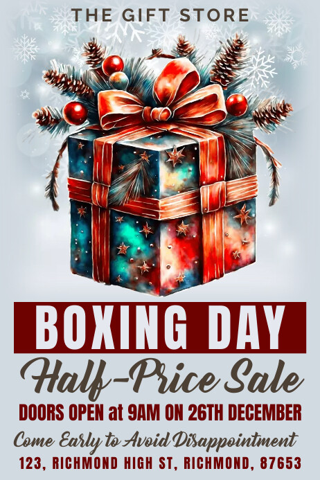 Boxing Day Sale Poster Template | PosterMyWall