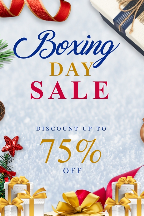 Boxing day sale promo flyer Template | PosterMyWall