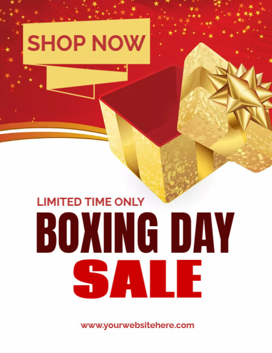 Copy of BOXING DAY SALE WITH GOLD BOX | PosterMyWall