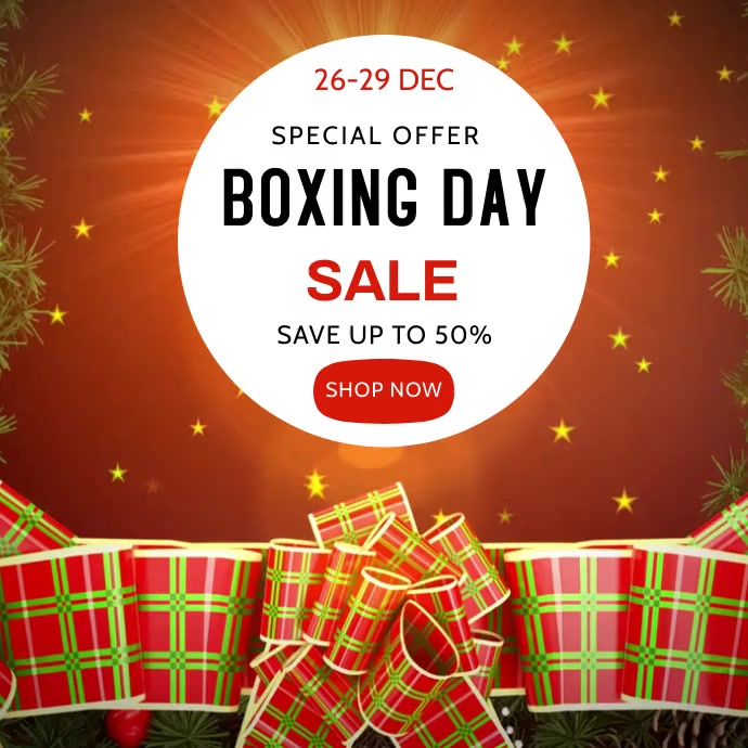 Copy of Boxing Day Square Video Advertisement | PosterMyWall