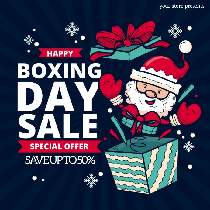 BOXING DAY STORES SALE Flyer Template | PosterMyWall
