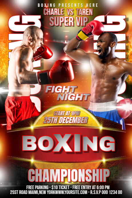 BOXING Template | PosterMyWall