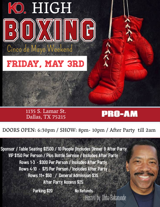 Boxing Template | PosterMyWall