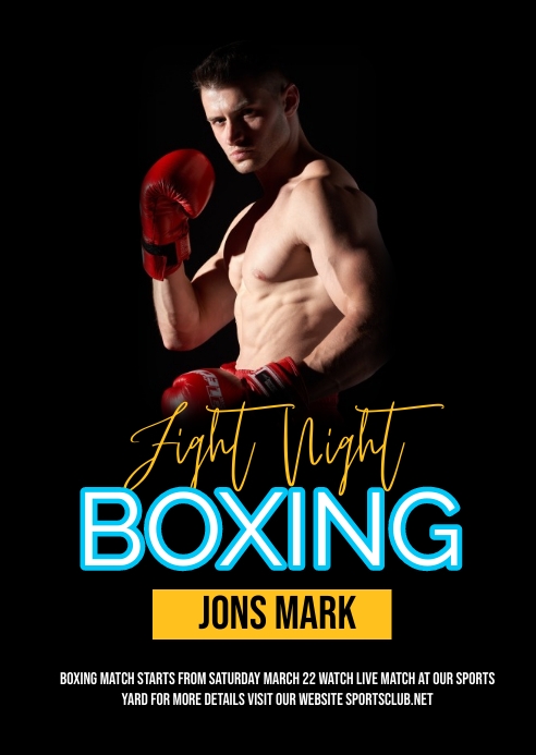 Plantilla de Boxing fight | PosterMyWall
