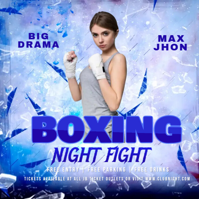 Boxing Fight Night Template | PosterMyWall