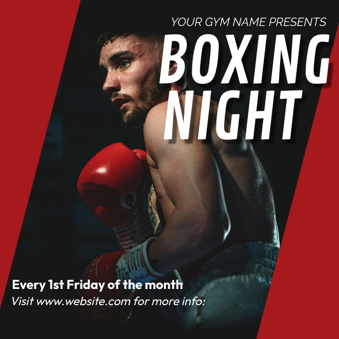 Plantilla de Boxing fight night flyer | PosterMyWall