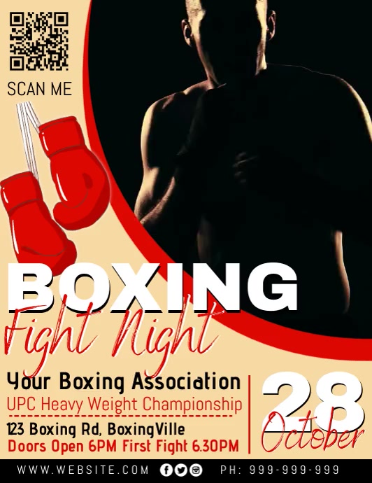 Copy of Boxing Fight Night Poster | PosterMyWall