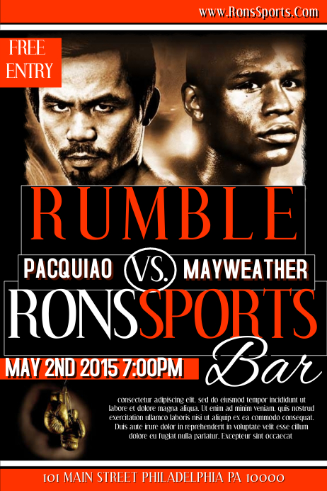 Boxing Flyer Template | PosterMyWall
