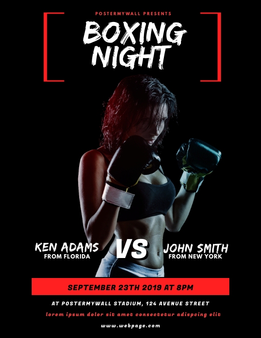 Copy of Boxing flyer template | PosterMyWall