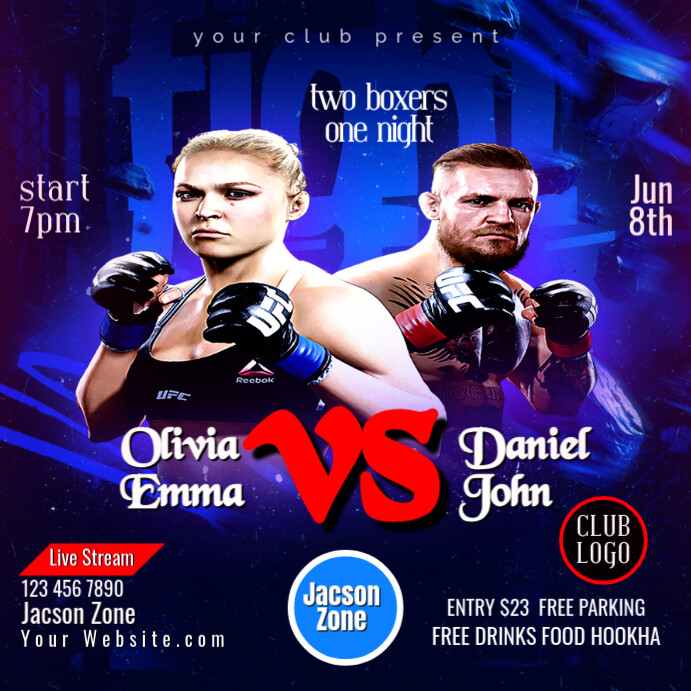 Plantilla de Boxing Instagram Post | PosterMyWall