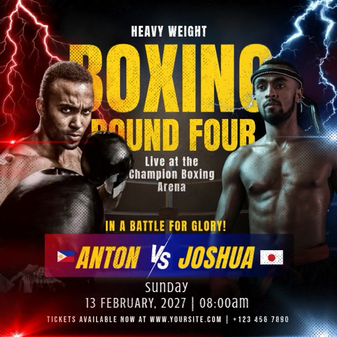 Boxing Match Ads Template | PosterMyWall