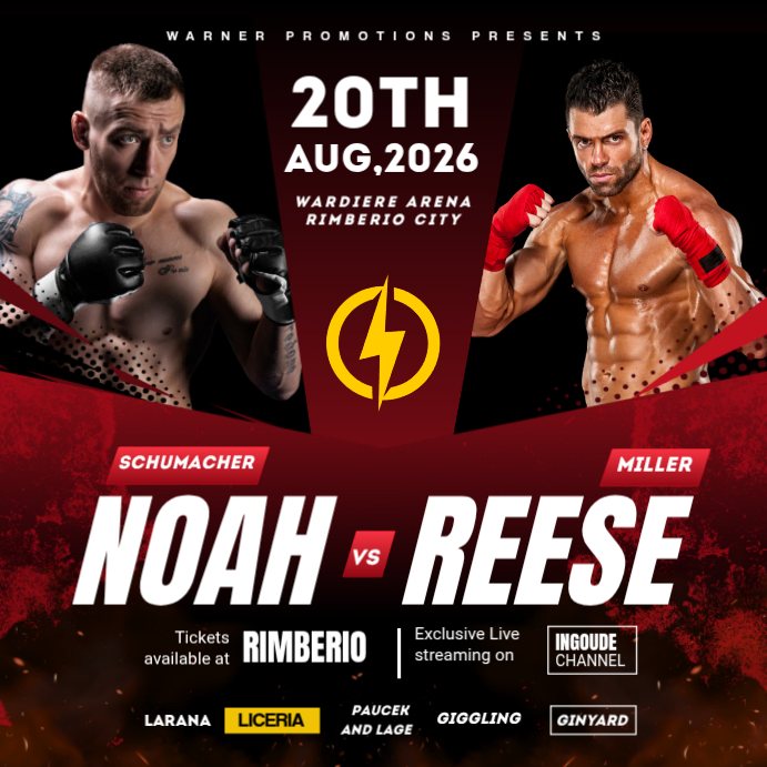 Boxing Match Promotion Template | PosterMyWall