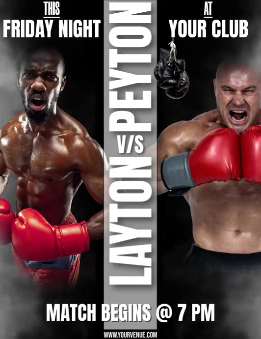 BOXING MATCH VIDEO (Interchange The Images) Template | PosterMyWall