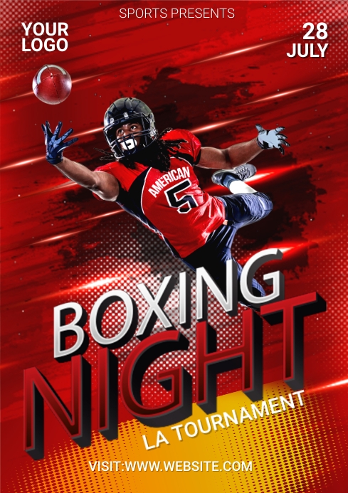 BOXING NIGHT FLYER Template | PosterMyWall