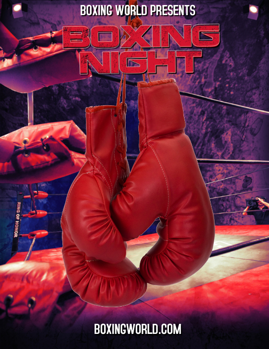 Copy of BOXING NIGHT FLYER TEMPLATE | PosterMyWall