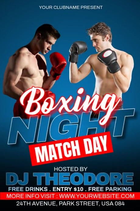 Plantilla de Boxing Night Match Day | PosterMyWall
