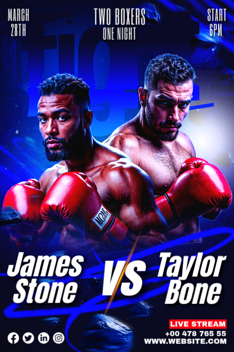 Boxing Night Poster Template | PosterMyWall
