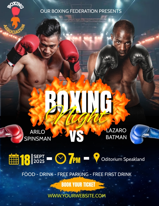 boxing night poster Template | PosterMyWall