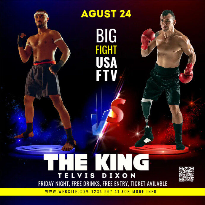 Boxing Poster Template | PosterMyWall