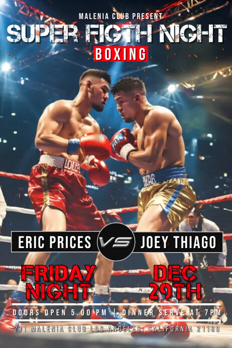 Copy of Boxing Posters | PosterMyWall