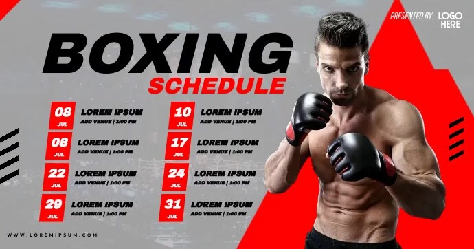 Plantilla de Boxing Schedule | PosterMyWall