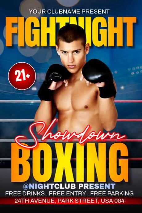 Boxing Showdown Template | PosterMyWall