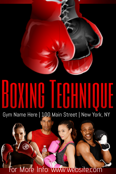 Boxing Technique Template | PosterMyWall
