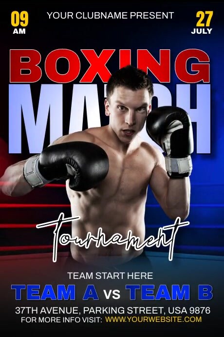Plantilla de Boxing Tournament Ads | PosterMyWall