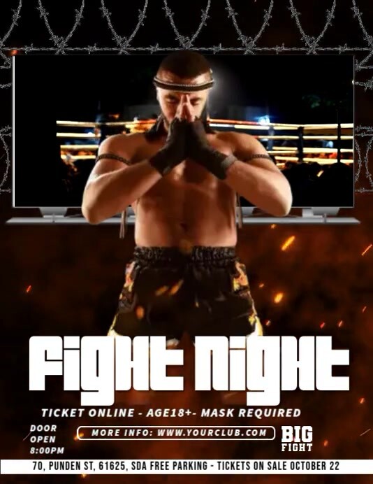 Boxing Tournament Video Template | PosterMyWall
