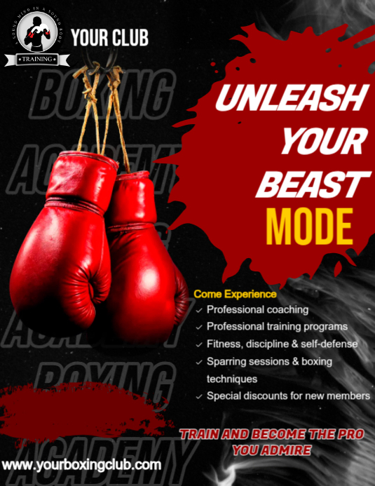 Copy of Boxing Training Ad Flyer | PosterMyWall
