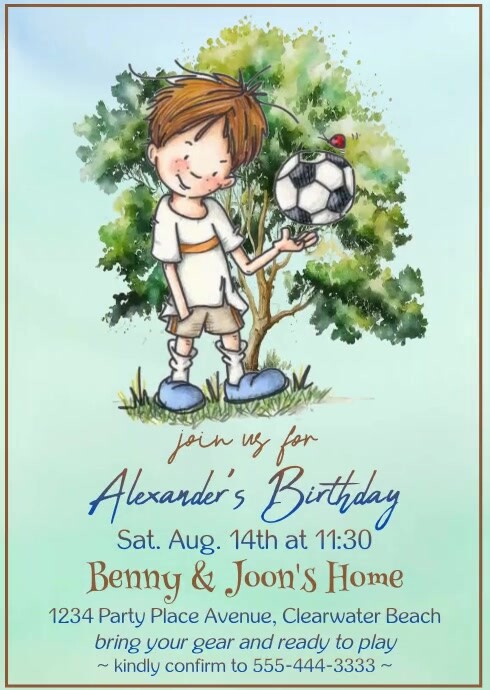 Boy's Birthday Party Invitation Template | PosterMyWall