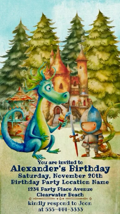 Boy's Birthday Party Invitation Template | PosterMyWall